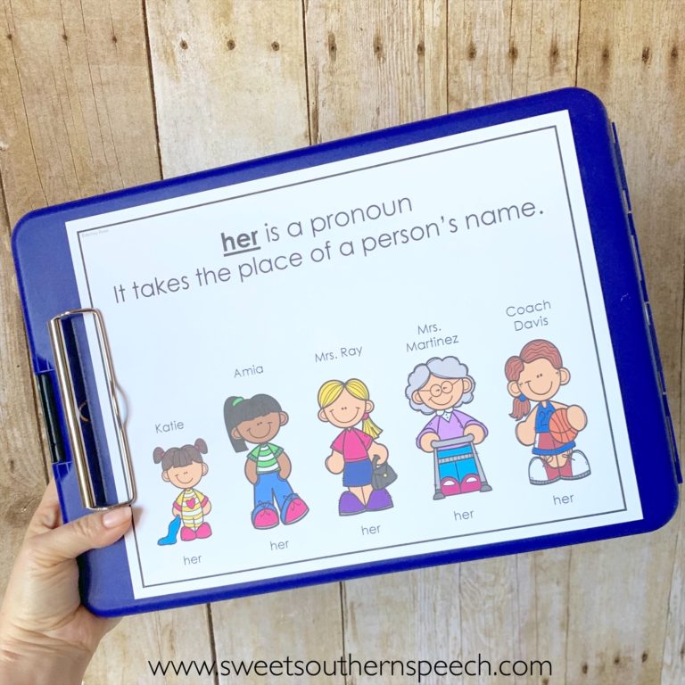 Speech Therapy Activities for Pronouns & How to Teach Pronouns in ...